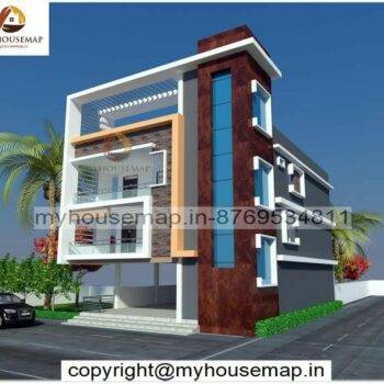 3 storey building front elevation modern - my house map
