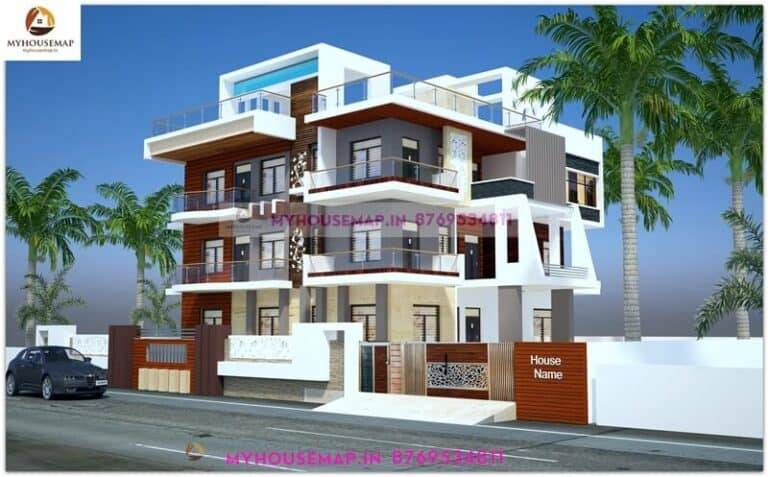 unique house front design 3 floor - my house map