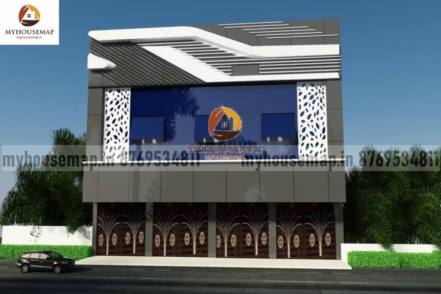 simple commercial shop elevation design - my house map