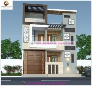 double story building elevation design - my house map